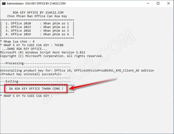 Hướng Dẫn Cách Xóa Key Office Gỡ Bỏ Bản Quyền Office Chi Tiết by 21AK22 ...