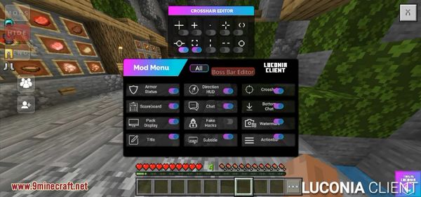 Luconia Client MCPE (1.19) – Lunar’s Mod Menu, Crosshair Editor | Viết ...