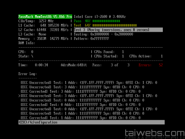 Memtest86 Pro 11.0 Full Vĩnh Viễn Kiểm tra RAM | Viết bởi lvnam23