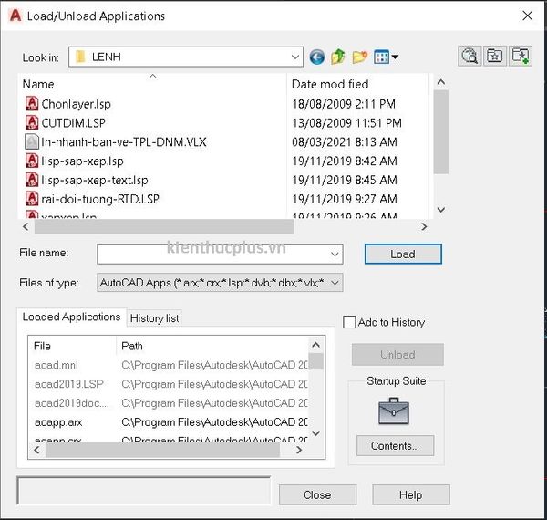 Cách Load lisp autocad 2019 dùng lâu dài | Viết bởi Kiến TRúc Đẹp